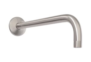 ldr industries l-shaped shower arm extension, 12-inch length, great for rainfall and adjustable showerheads, brushed nickel finish