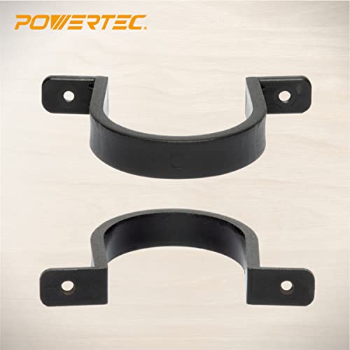 POWERTEC 70173 2-1/2" Hose/Pipe Hangers, 5 Pack,Black