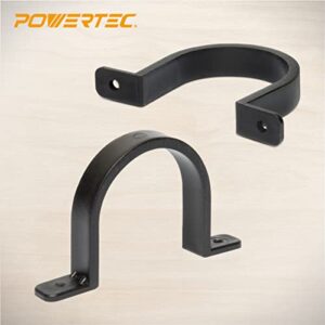 POWERTEC 70173 2-1/2" Hose/Pipe Hangers, 5 Pack,Black