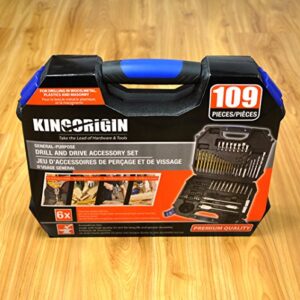 109 Piece Drill and Drive Accessory Set,Drill bits,Drill bit Set,Drill Set,Drilling Driving kit