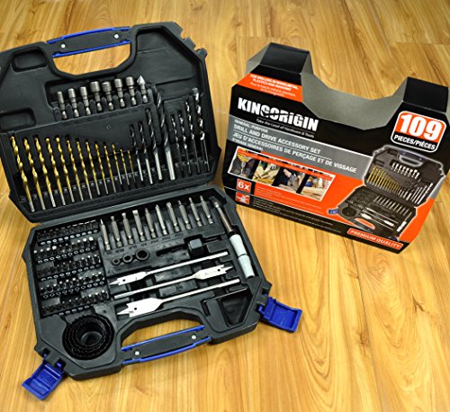 109 Piece Drill and Drive Accessory Set,Drill bits,Drill bit Set,Drill Set,Drilling Driving kit