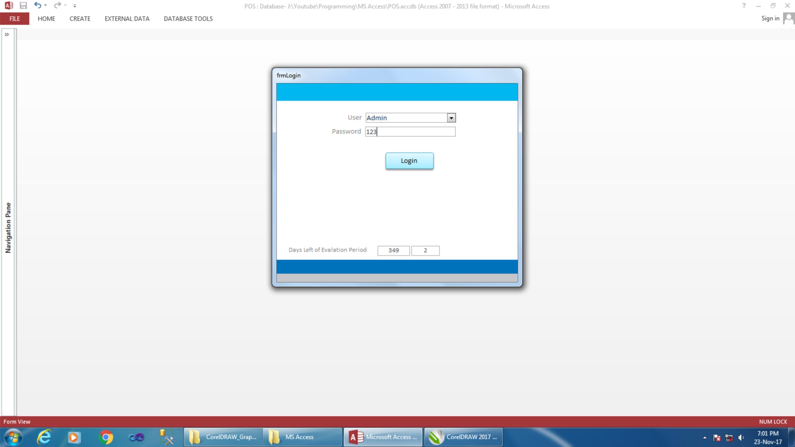 Point of Sale Management System with Relational Database