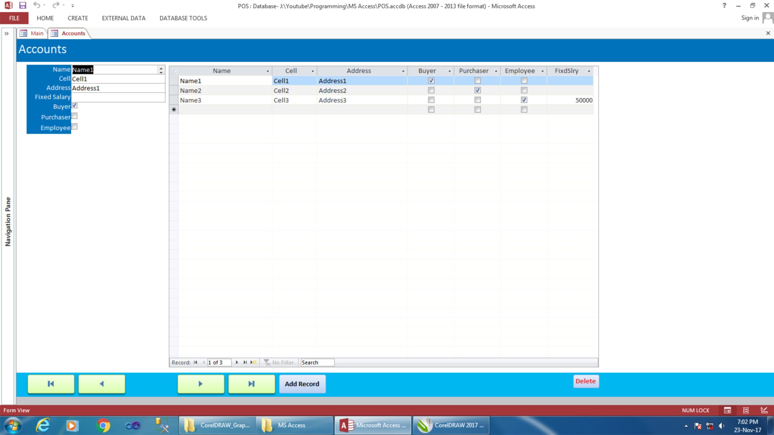 Point of Sale Management System with Relational Database