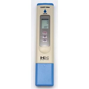 hm digital ec/tds hydrotester model com-80 hm digital water resistant ec/tds meter w/temperature in c/f hydrotester (model com-80)