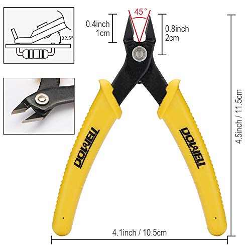 DOWELL Micro Cutter Flush Cutter Soft Wire Cutters Professional Cutting Copper And Aluminum Wire Cables