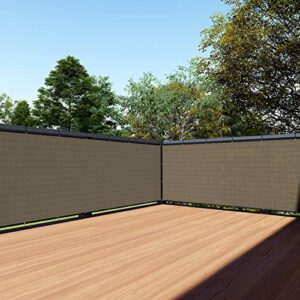 tang 3' x 50' brown residential commercial privacy deck fence privacy screen 200 gsm weather resistant outdoor protection fencing net for balcony verandah porch patio pool backyard rails