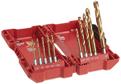 MILWAUKEE'S 48-89-4633 Shockwave Titanium Red Helix Drill Bit Set (10-Piece)