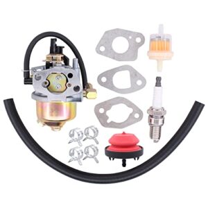 motoku carburetor fuel filter primer bulb spark plug carb kit for mtd troy bilt cub cadet 951-14026a 951-14027a 951-10638a 170-su 270-sua 370-suc engine snow blower huayi 170s 170sa craftsman sears