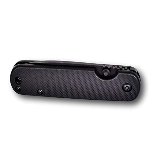 ANVIL BLADESMITHS ® - PIVOT G-10 - Folding Pocket Knife, Blackout