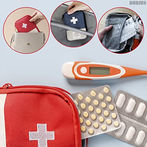 BURIUS Empty First Aid Bag Emergency Kit - 2Pcs Travel Size Survival Kit Small Medicine Bag, 7.1х5.1inch size, Office First Aid Kit Outdoor First Aid Kit For Car - Home First Aid Empty Medicine Bag