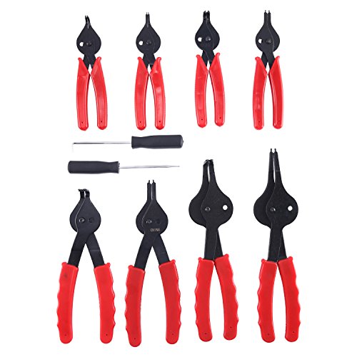 8milelake 11pcs Snap Ring Plier Kit Circlip Combination Retaining Clip Car Truck Motorcycle