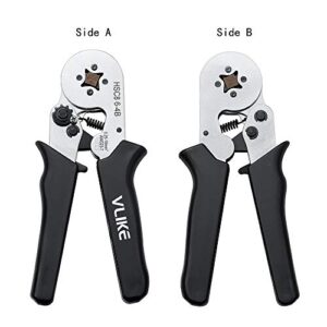 Ferrule Crimping Tool, VLIKE Wire Crimper Pliers with 1200 Terminal Ferrules Connector Sleeves for Stripper Wiring Projects