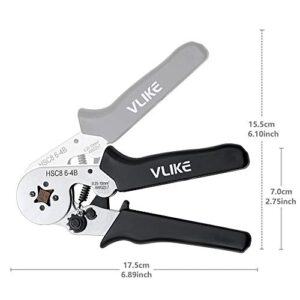 Ferrule Crimping Tool, VLIKE Wire Crimper Pliers with 1200 Terminal Ferrules Connector Sleeves for Stripper Wiring Projects