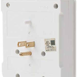 Woods 41079 Surge Protector with 6 Outlets and 2 USB Type A Ports with 1000J of Protection, White