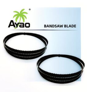 ayao 80 inch x 3/8 inch x 6tpi wood bandsaw blades fit craftsman 12" band saw, 2pk