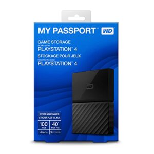 WD 4TB My Passport Game Storage Works with PS4 - USB 3.0 - WDBZGE0040BBK-NESN