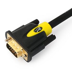 SHD VGA Cable 3Feet, VGA to VGA Monitor Cable HD15 SVGA for PC Laptop TV Projector Black and Yellow Color