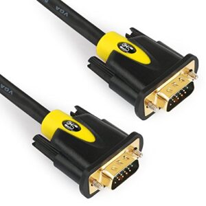 SHD VGA Cable 3Feet, VGA to VGA Monitor Cable HD15 SVGA for PC Laptop TV Projector Black and Yellow Color