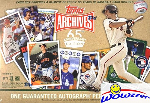 2016 Topps Archives 65th Anniversary Edition Factory Sealed Box with HAND SIGNED AUTOGRAPH! Look for Autographs & Cards of Ken Griffey Jr, Mike Trout, Cal Ripken Jr, Buster Posey & Many More! WOWZZER!