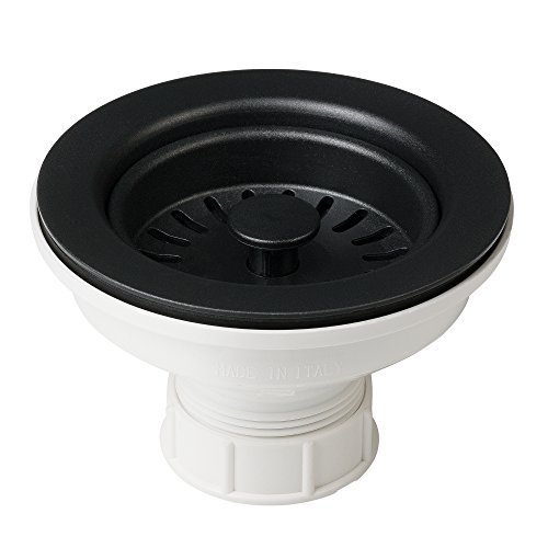 Kraus PST1-BL Kitchen Sink Strainer Drain, Black