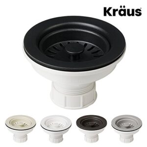 Kraus PST1-BL Kitchen Sink Strainer Drain, Black