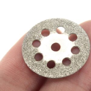 YEEZUGO 10 pcs Diamond Cutting Wheel Cut Off Discs Coated Rotary Tools W/Mandrel 22mm for Dremel