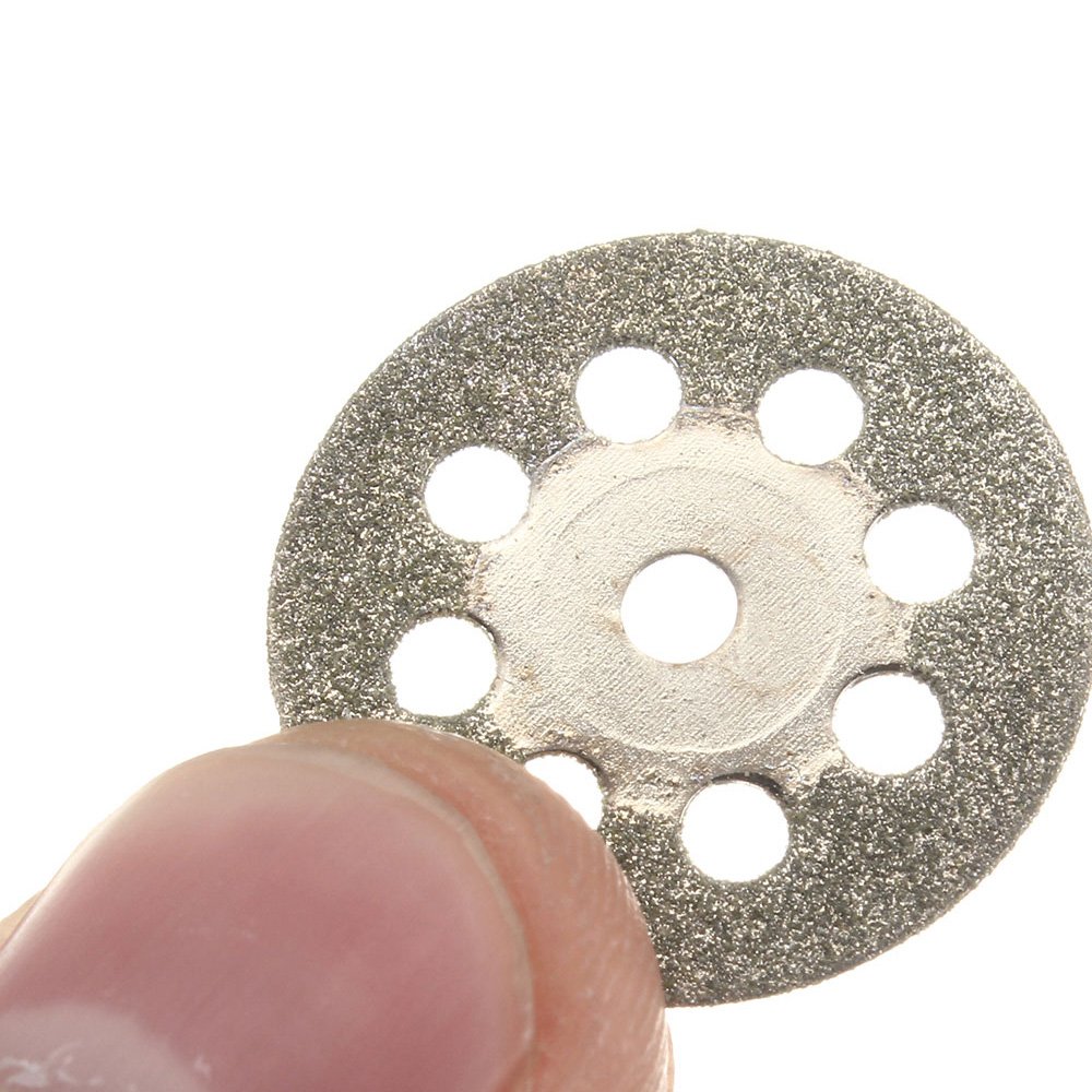 YEEZUGO 10 pcs Diamond Cutting Wheel Cut Off Discs Coated Rotary Tools W/Mandrel 22mm for Dremel