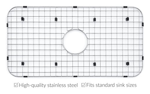 Kitchen Sink Protector - 27 1/4” x 14 1/4” Sink Size - Sink Protectors for Kitchen Sink with Center Drain - Stainless Steel Sink Grid - Protect Your Sink from Scratches