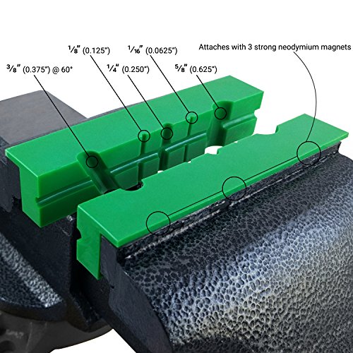 ATLIN Vise Jaws 6" - Nylon, Non Marring Soft Jaws - Multi-Purpose Design for Woodworking, Jewelry Making, Plumbing