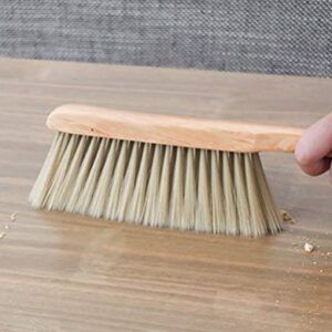 Huibot Hand Broom Soft Bristles Natural Small Dusting Brush Wooden Handle