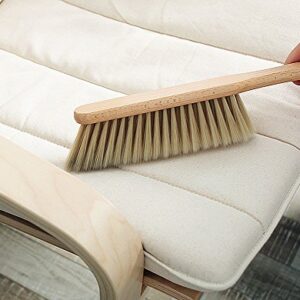 Huibot Hand Broom Soft Bristles Natural Small Dusting Brush Wooden Handle