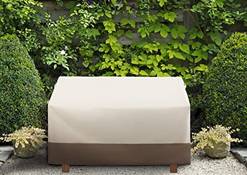 PHI VILLA 59" W x 34" D x31 H Outdoor Loveseat Cover, Heavy Duty Patio Bench Cover Waterproof for Loveseat, Bench, Small