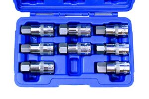 1/2-inch drive jumbo hex bit socket set, s2 steel | 8-piece set | sae & metric …