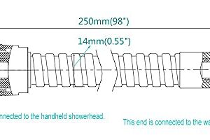 TRIPHIL Kink-free Shower Hoses 98" Extra-long for Handheld Shower Head Hose Replacement with 2 Shower Caps Flexible Metal Sleeves Brass Connectors Stainless Steel Brushed Nickel 98 Inch