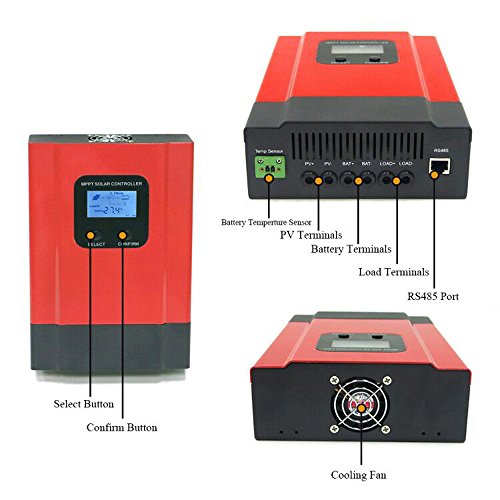 KRXNY 60A MPPT Charge Controller 48V/36V/24V/12V Battery Regulator for Off Grid Solar System Max 150V PV Input