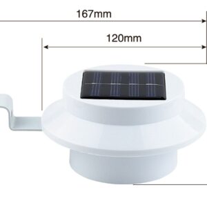 FALOVE 8 Pack Deal Outdoor Solar Gutter LED Lights - White Sun Power Smart Solar Gutter Night Utility Security Light