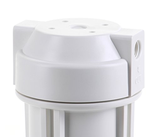 Hydronix HF4-10WHWH38 Water Filter Housing 10" RO, Whole House, Hydroponics - 3/8" Ports, Double O-Ring, White