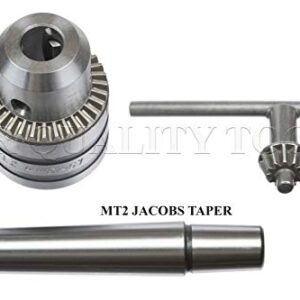 MINI METAL LATHE TAIL STOCK DRILL CHUCK TOOL WITH MT2 MORSE TAPER ARBOR MT 2