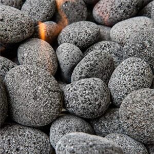 Red 2 Inch - 4 Inch Fire Rock | Fireproof and Heatproof Round Pebbles for Indoor or Outdoor Gas Fire Pits and Fireplaces - Natural, Hand-Picked Stones | 10 Pounds