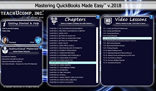 TEACHUCOMP Video Training Tutorial for QuickBooks Made Easy for Lawyers / Attorneys v. 2018 Product Key Card (Download) Course and PDF Manual