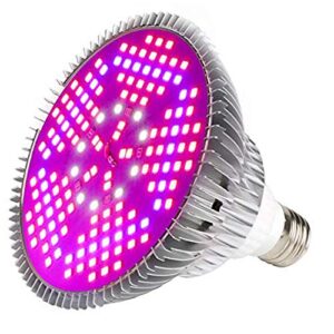 100w led grow light bulb full spectrum,plant light bulb with 150 leds for indoor plants,e26/e27 socket,grow lamp for hydroponic indoor garden greenhouse succulent veg flower