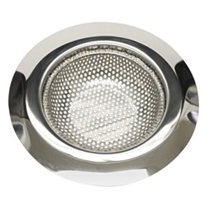 Keeney K820-33 2 Pcs Stainless Steel Kitchen Sink Drain Strainer Wide Rim 4.5" Diameter (Large) Anti Clogging Technology (2 Piece)