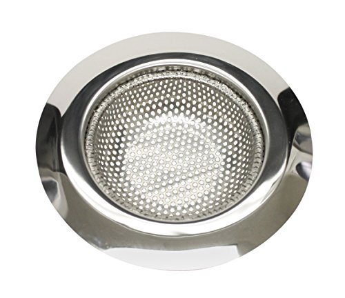 Keeney K820-33 2 Pcs Stainless Steel Kitchen Sink Drain Strainer Wide Rim 4.5" Diameter (Large) Anti Clogging Technology (2 Piece)