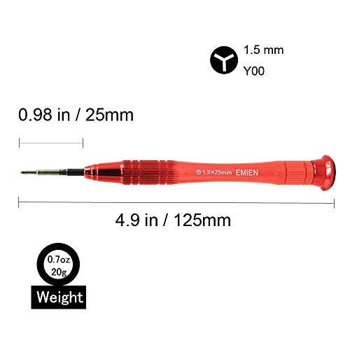 Nintendo Switch Triwing Screwdriver, EMiEN 1.5mm Y00 Tri-point Tri wing Screwdriver for Nintendo Switch Joy-Con Controller Repair,Samsung Gear S2 S3 Smartwatch Repair