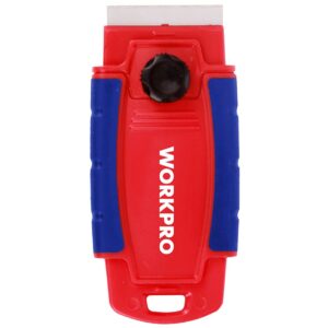 WORKPRO W018003 Razor Blade Scraper, Fully Retractable, 4-Positions (Single Pack)