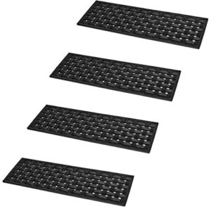 BirdRock Home Rubber Stair treads for Outdoors | Basket Weave Design | 9" x 30" | 4 Pack | Beautifully Designed Stair mats | Outdoor Stair treads Non-Slip Weather Resistant