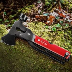 RoverTac Camping Essentials Multi Tool Axe Hatchet Survival Gear 14-in-1 Multitool Knife Hammer Pliers Saw Bottle Can Opener Screwdriver Multitool for Camping Hiking Survival Christmas Gifts for Men