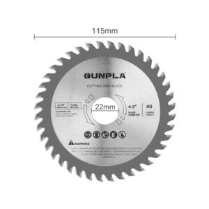 Gunpla 3 Pieces 4-1/2-inch 40 Tooth Alloy Steel TCT General Purpose Hard & Soft Wood Cutting Saw Blade with 7/8-inch Arbor(Reduce Ring 5/8 inch)