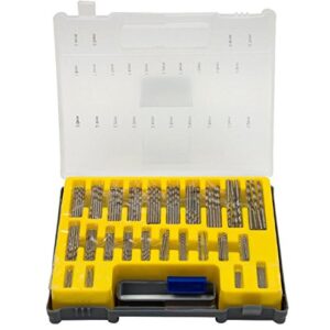 NUZAMAS 150pcs HSS High Speed Steel Mini Twist Drill Bits | 0.4-3.2 mm | Set Kit Precision Power Drill with Carry Case for PCB Crafts Jewelry Drilling Tool