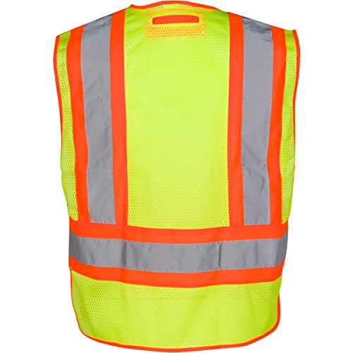 High Visibility Safety Vest – ANSI Class 2 Breakaway Vest with 5 Pockets, Yellow with Adjustable Hook and Loop Closure, Hi Vis Breathable Mesh, Heavy Duty Work Wear for Men or Women, 3 Pack (XL/XXL